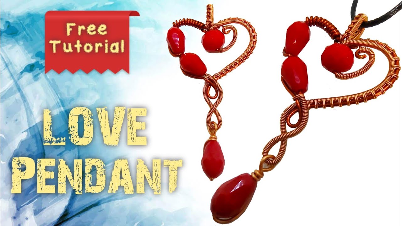DIY Wire Wrap - Love Pendant - Tutorial Liontin Love - YouTube