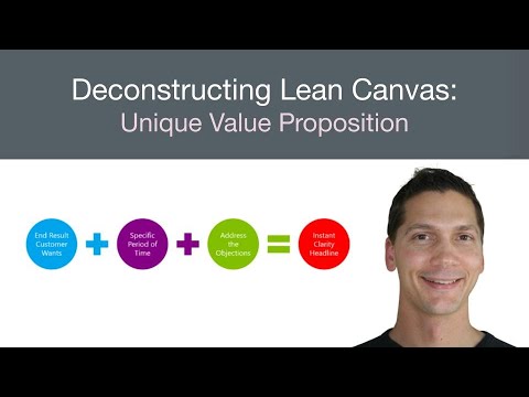 Deconstructing Lean Canvas: Unique Value Proposition - YouTube