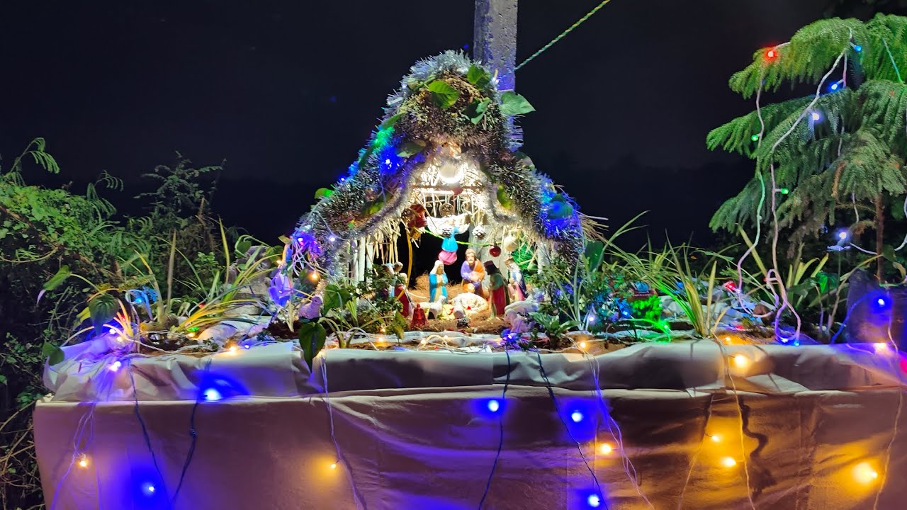 our Christmas crib how to make a beautiful crib at home - YouTube