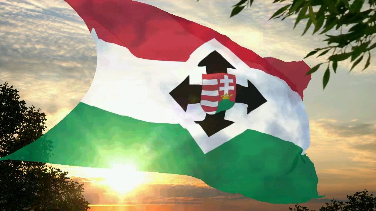[custom] Flag and anthem for a Fascist Hungary - YouTube