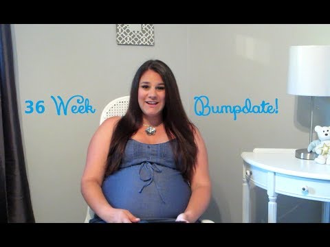 Week 36 BUMPDATE + Belly! Sneak peek of Nursery! - YouTube