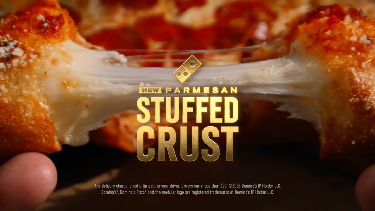 1st of a kind Parmesan Stuffed Crust by Domino's - YouTube