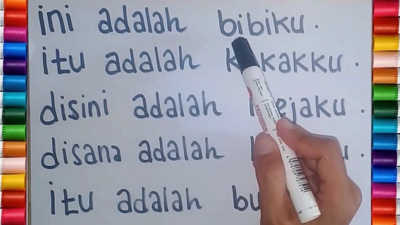 BELAJAR MENULIS DAN MEMBACA KALIMAT BAHASA INDONESIA UNTUK ANAK - ANAK ...