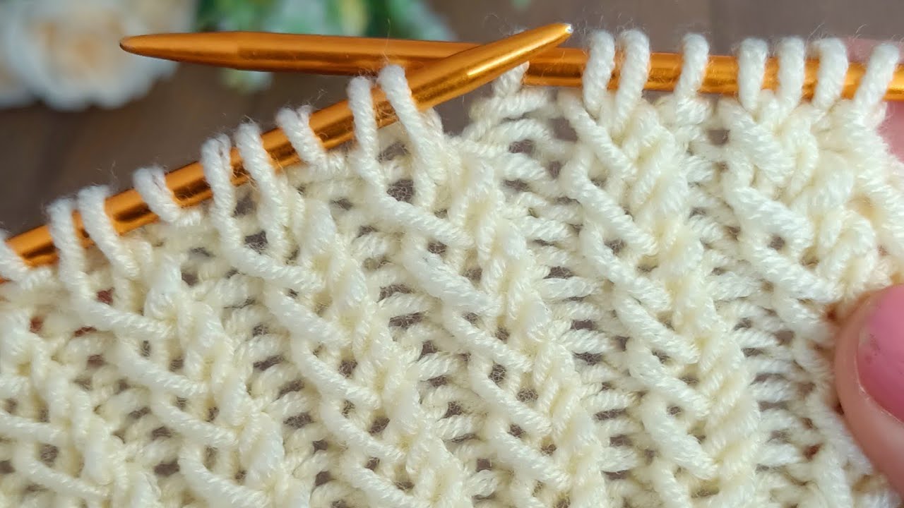 EASY and Elegant gorgeous double needle knitting #crochet #knitting # ...