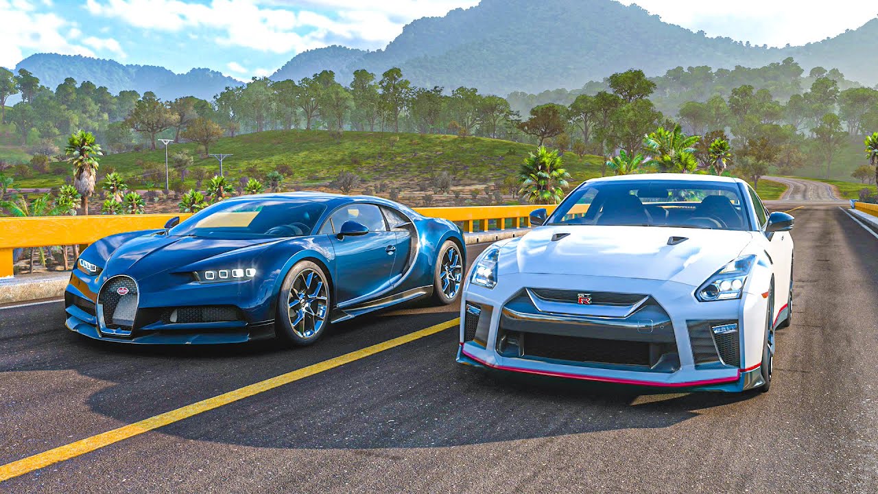 Bugatti Chiron vs Nissan GT-R R35 (1000 hp) | Forza Horizon 5 - YouTube