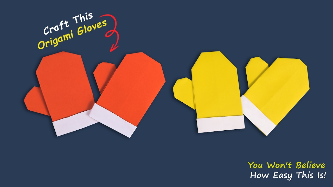 How To Make Gloves With Paper | Origami Gloves | Paper Glove - YouTube