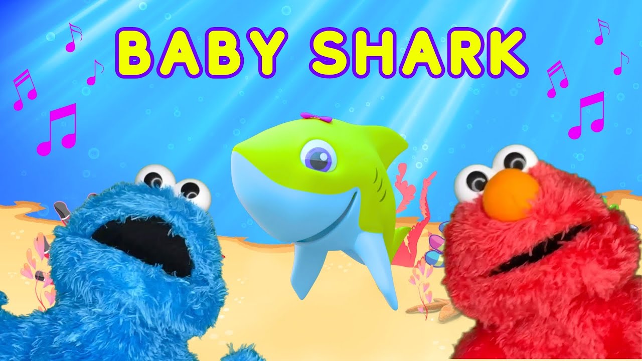 BABY SHARK Song with ELMO and COOKIE MONSTER !🎶 🦈 #babyshark #elmo # ...
