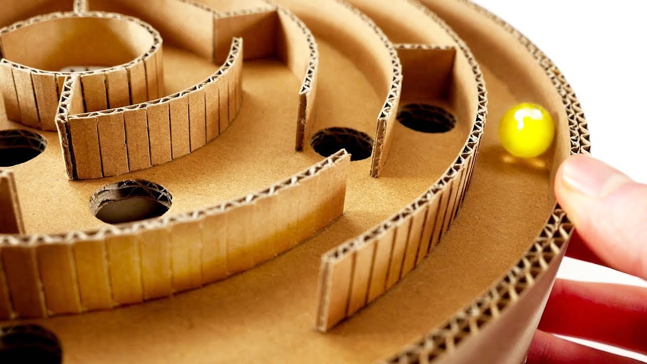 How to Make Genius Maze Game from Cardboard - DIY - YouTube