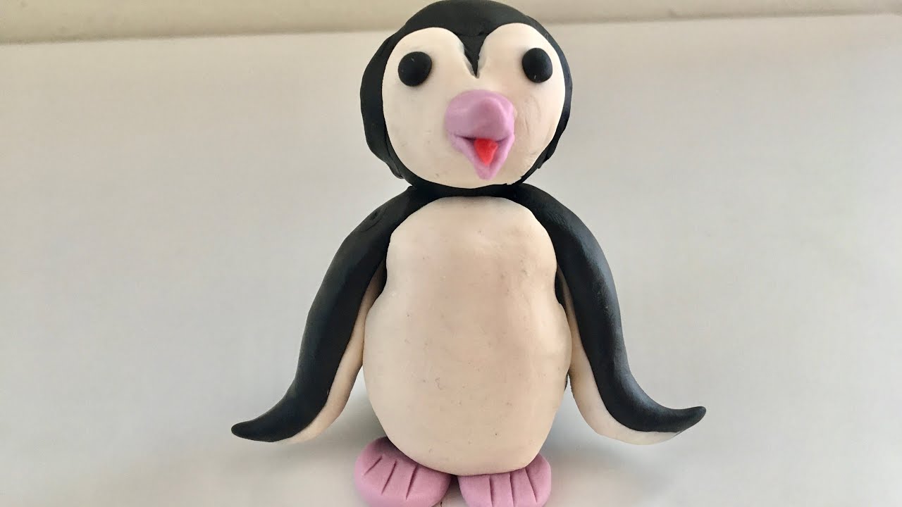 ♥️ Clay with me- how to make a penguin/ pingu | playdoh model craft ...
