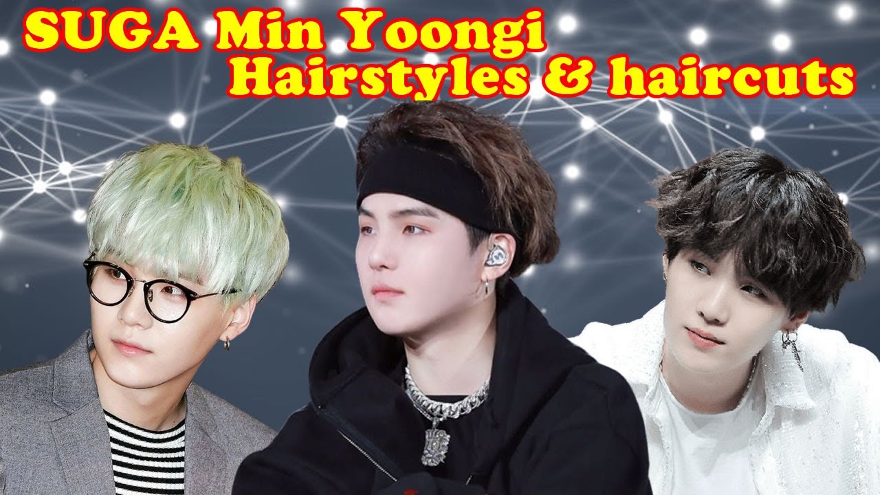 BTS Suga's (Min Yoongi) numerous hairstyles and hair colors - YouTube