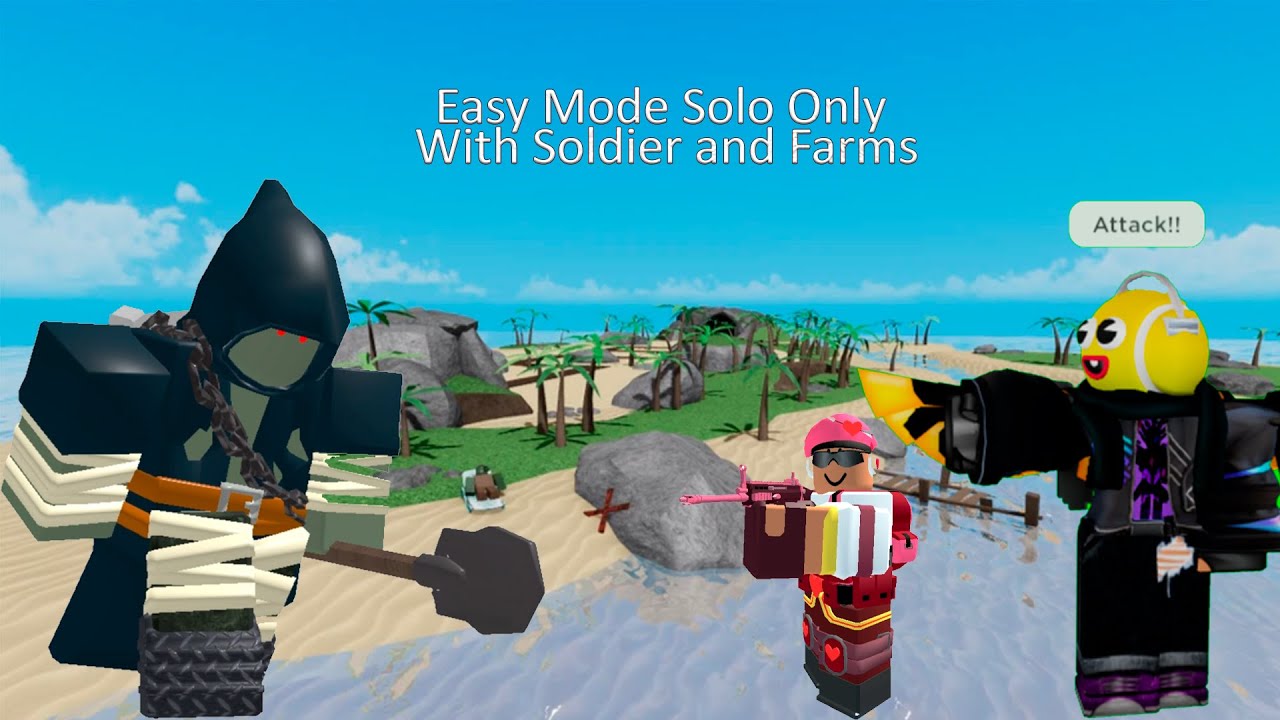 Easy Mode Solo (With Soldier And Farm) | Tower Defense Simulator ...