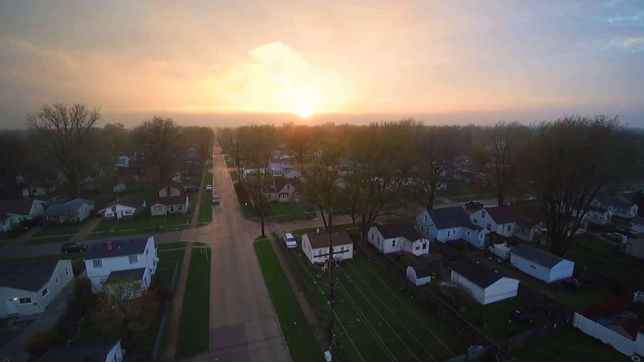 Sunset over our neighborhood - YouTube