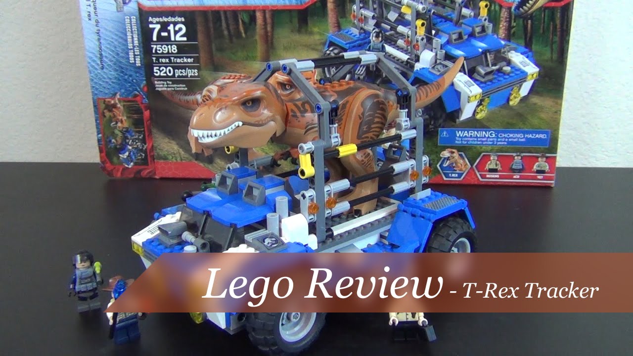 Review - Lego Jurassic World T-Rex Tracker Set #75918 - YouTube