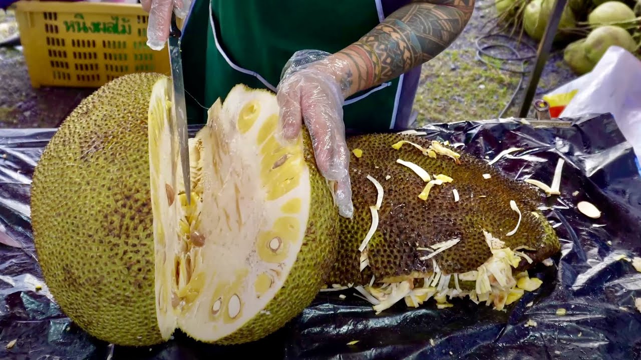 AMAZING JACKFRUIT CUTTING SKILLS/JACKFRUIT LOVERS -Thai Street Food ...