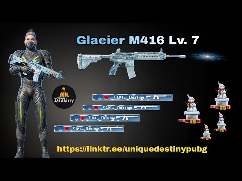 Unique Destiny Glacier M416 Lv. 7 | PUBG MOBILE - YouTube