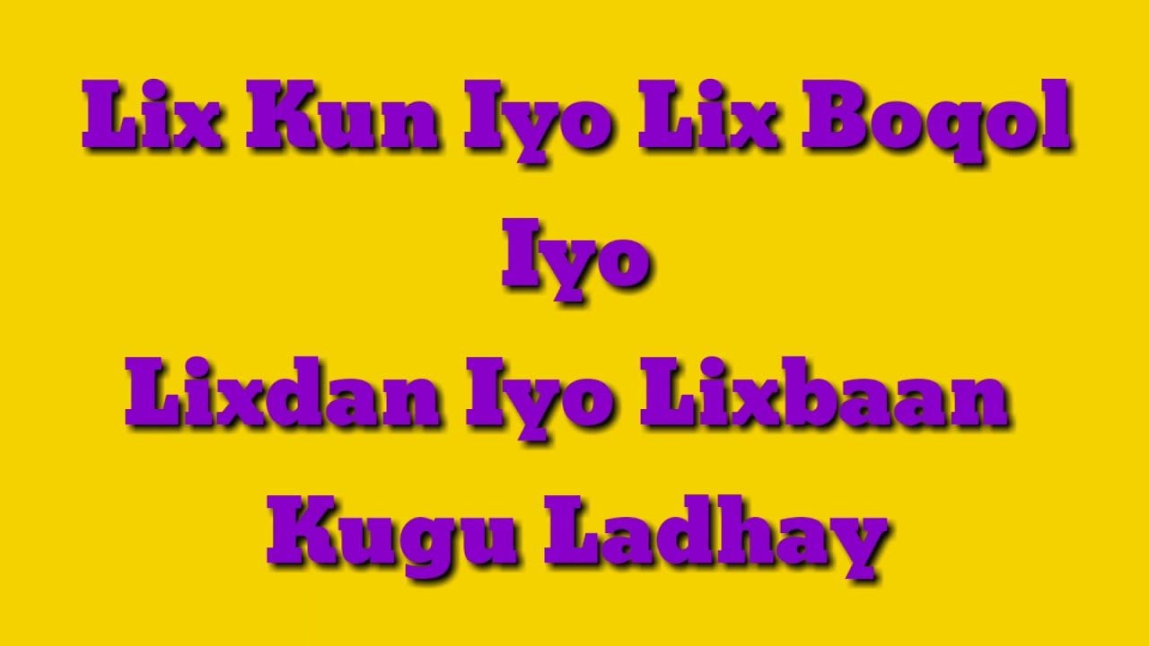 Idle_ Yare & Jihaan Diamond.. -Lix Kun Iyo Lix Boqol_ Xasuustii Zeynab ...