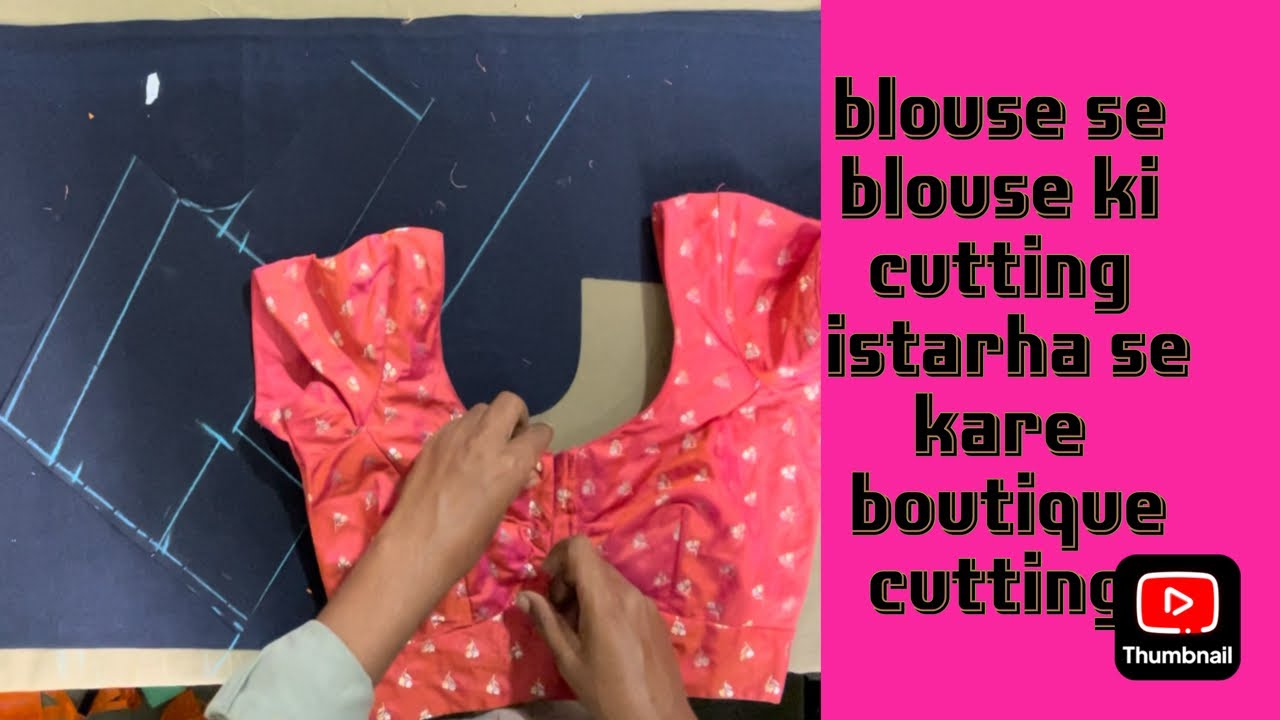32 size 3Dot blouse cutting How to cut 3 Dot blouse - YouTube