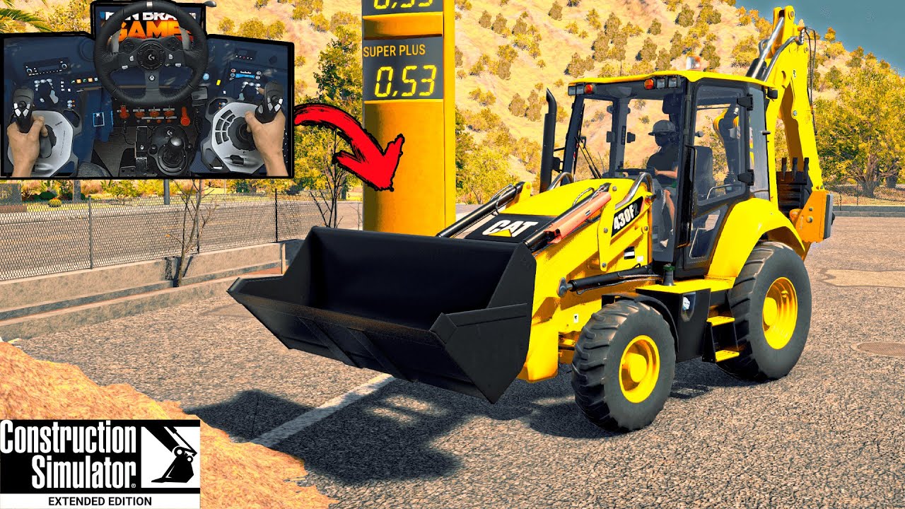 Construction Simulator 2022 | Jogando com o volante g920 e os 2 manches ...