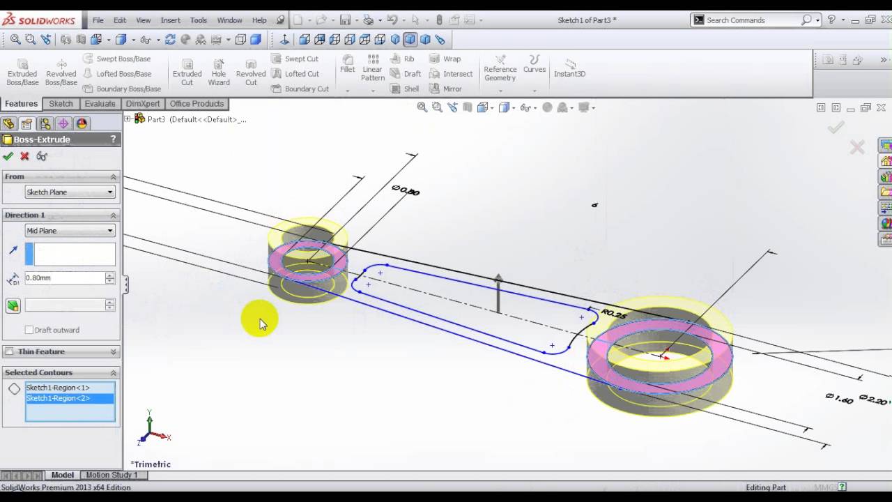 Using extrude feature and typing embedded letters In solidworks - YouTube