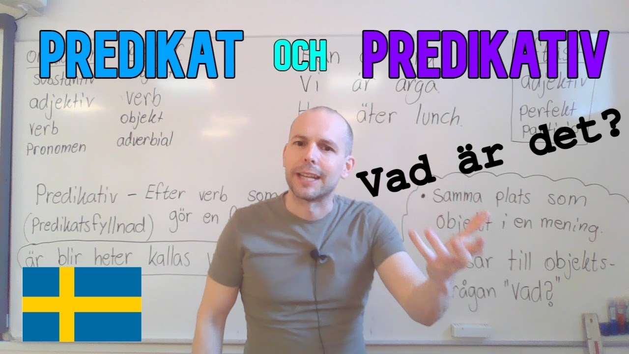 Predikat och predikativ (vad är det?) SFI - YouTube