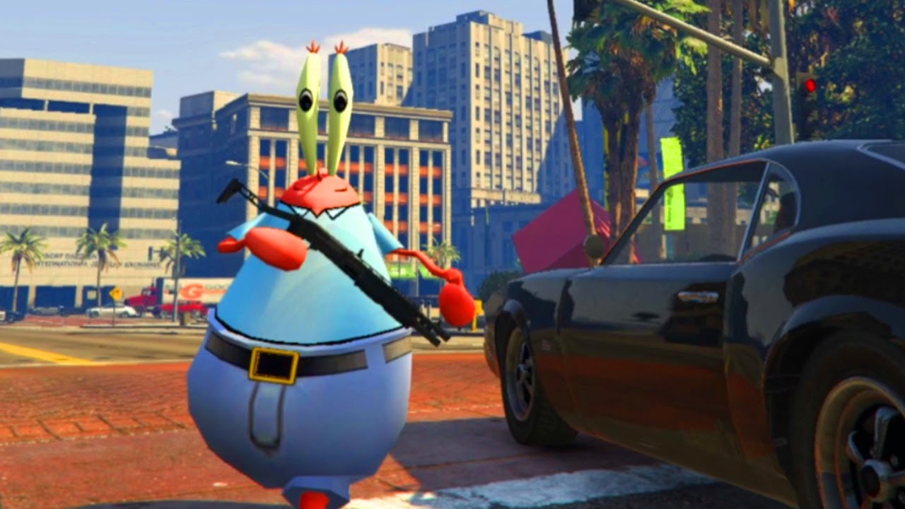 Mr. Krabs in GTA 5! - YouTube