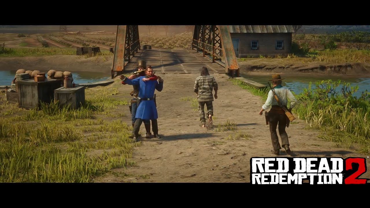 RDR 2 - Prison break rescue John Marston - YouTube
