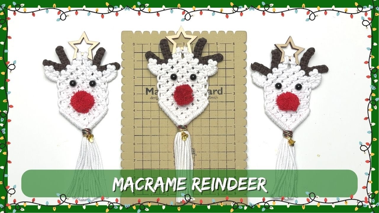 DIY Macrame Christmas Reindeer TUTORIAL, Macrame Rudolph - YouTube