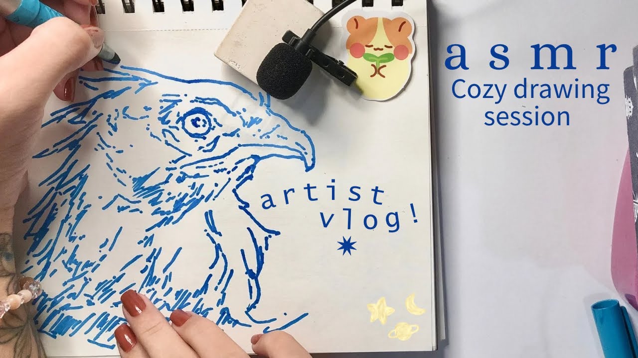 🌱Cozy asmr drawing session with markers Real time, no BGM - YouTube