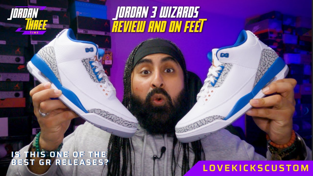 JORDAN 3 WIZARDS REVIEW AND ON FEET! SHOULD THIS HAVE BEEN A PE? HOW ...