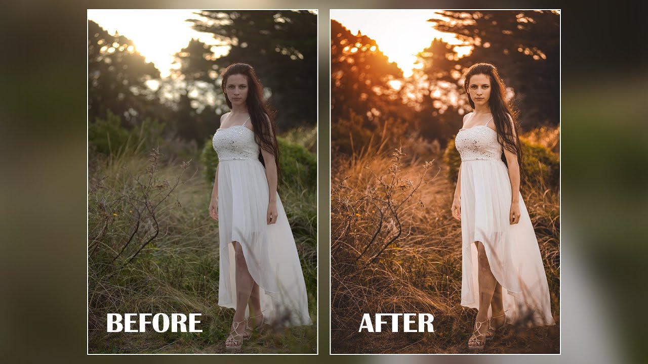 Photoshop Tutorial : Fantasy Sunset Fall Color Effects - YouTube