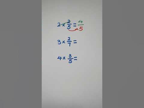 How to multiply fractions by whole numbers #fraction #fractions #shorts ...