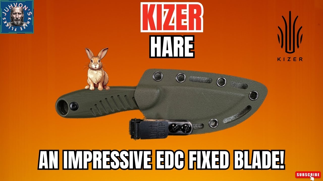 Kizer Hare EDC Fixed Blade. A little Bushcrafter Blade! - YouTube