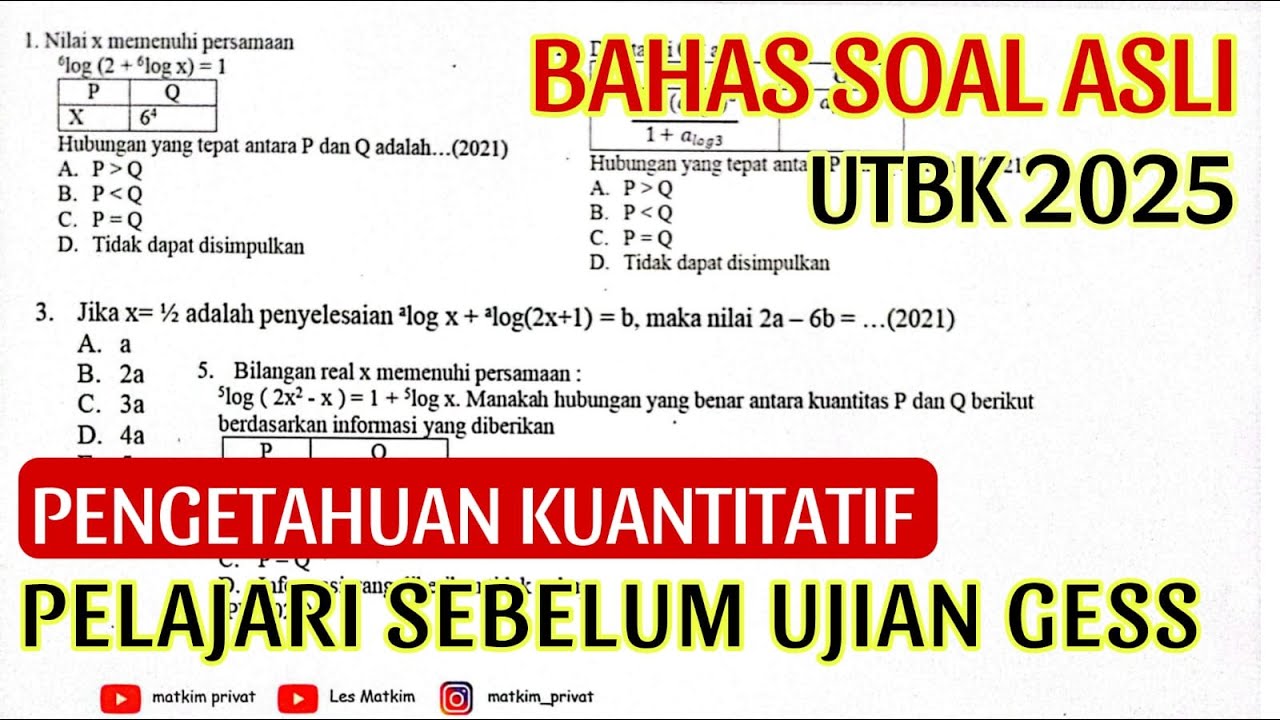 SOAL LOGARITMA YANG KELUAR DI UTBK (UTBK 2025) - YouTube