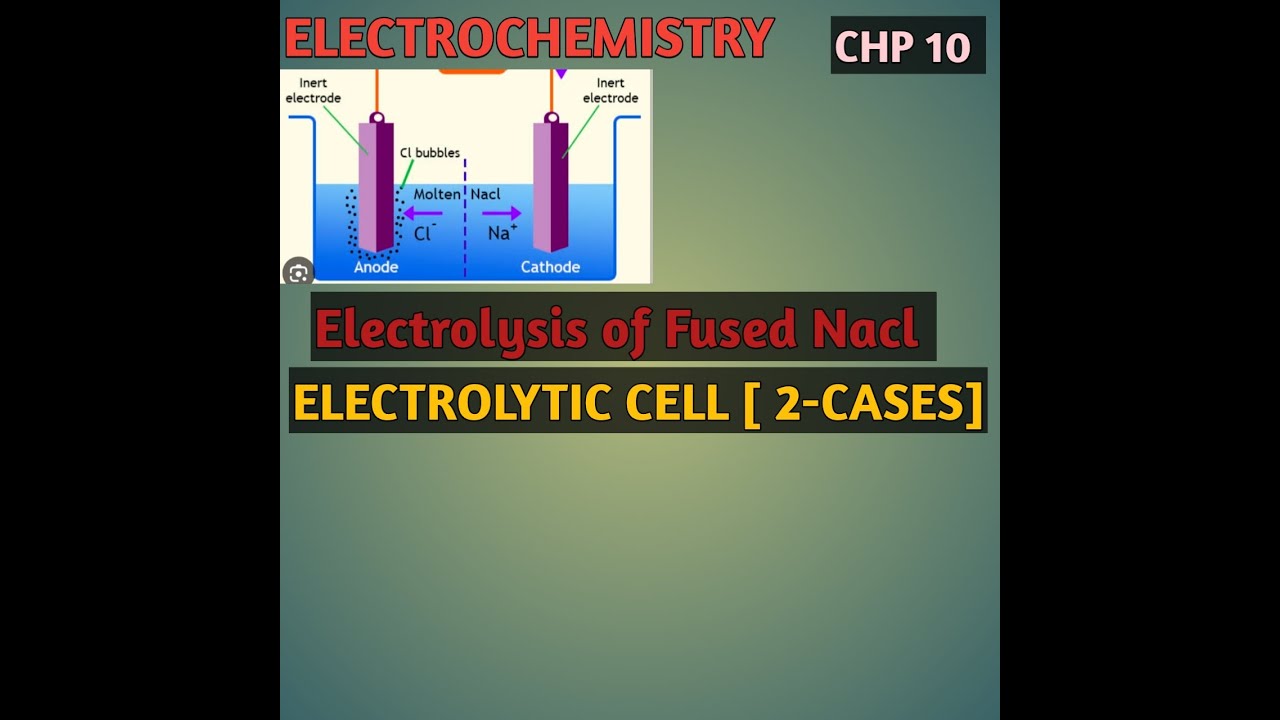 Electrolysis of Fused Molten Salts l Electrolytic cell l Chp 10 l Fsc l ...