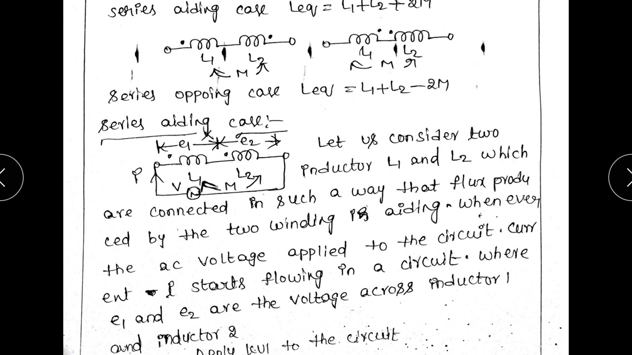 Series aiding and opposing connection. - YouTube