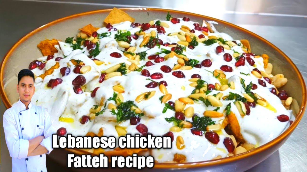 Fatteh chicken/Lebanese chicken Fatteh recipe/ Fatteh hummus recipe ...