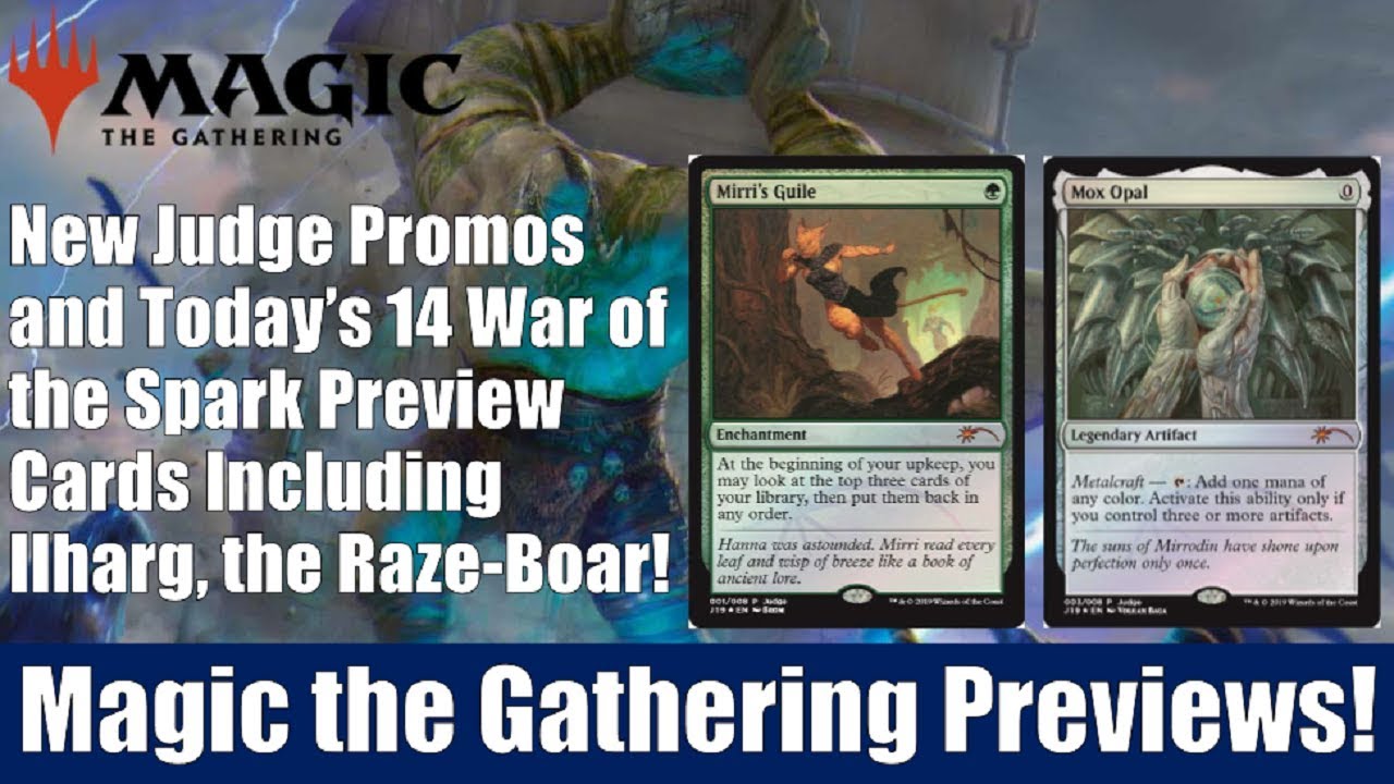 MTG New Judge Promos and 14 War of the Preview Cards Including Ilharg ...