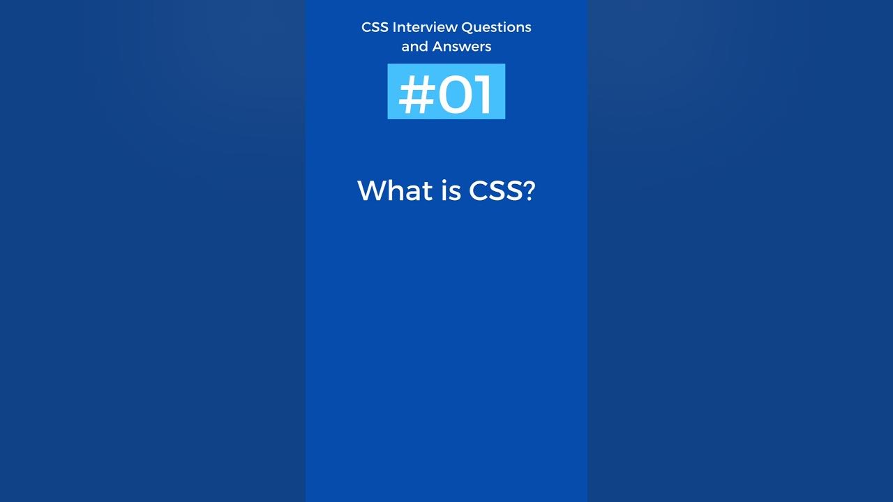 What is CSS | What is the use of CSS | CSS Interview Questions and Answers Part - 1 #shorts # ...
