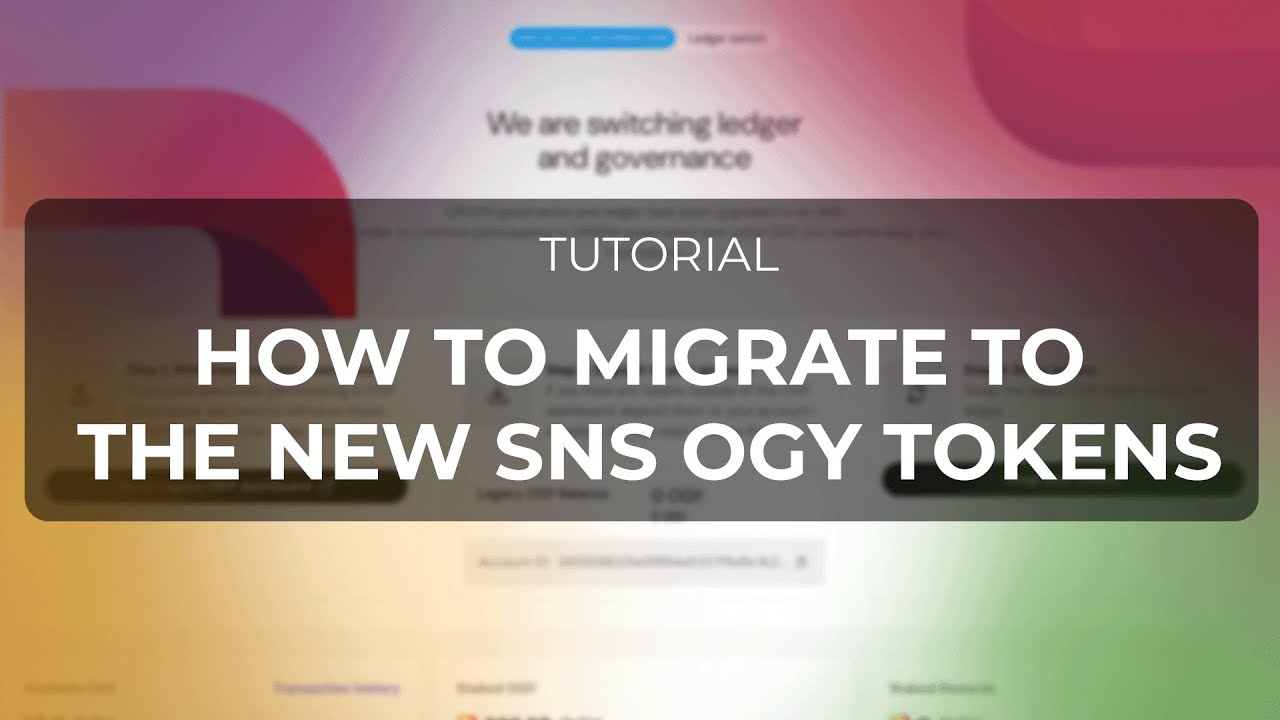 [TUTORIAL] How to migrate the legacy OGY tokens to the SNS OGY tokens ...