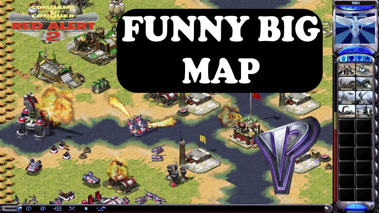 Red Alert 2 Yuri Tactician in Funny big map | 1 v 3 - YouTube