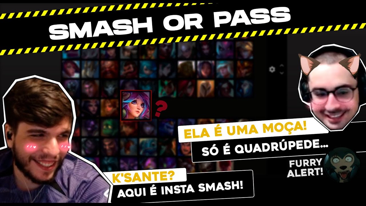 É DENTRO OU NÃO? SMASH OR PASS DE CAMPEÕES DO LOL COM SHINI 🚨 ALERTA DE ...