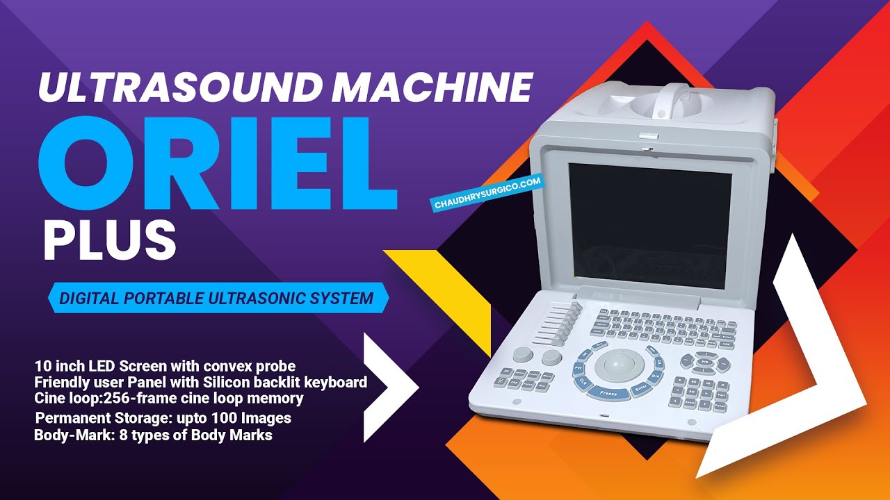 Ultrasound Machine Oriel Plus Digital Portable ultrasonic System - YouTube
