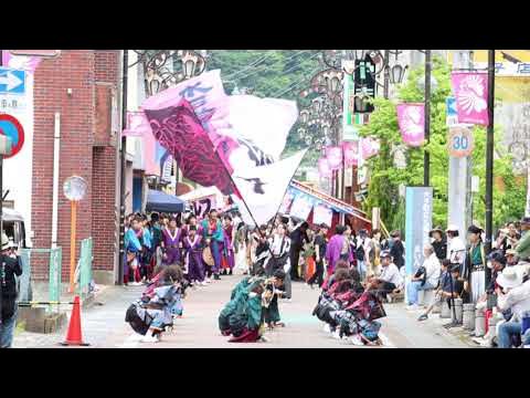 【4K】水戸藩YOSAKOI連「不退転」★第21回常陸国YOSAKOI祭/駅前通り第2会場/2024.05.19/CanonEos90 - YouTube