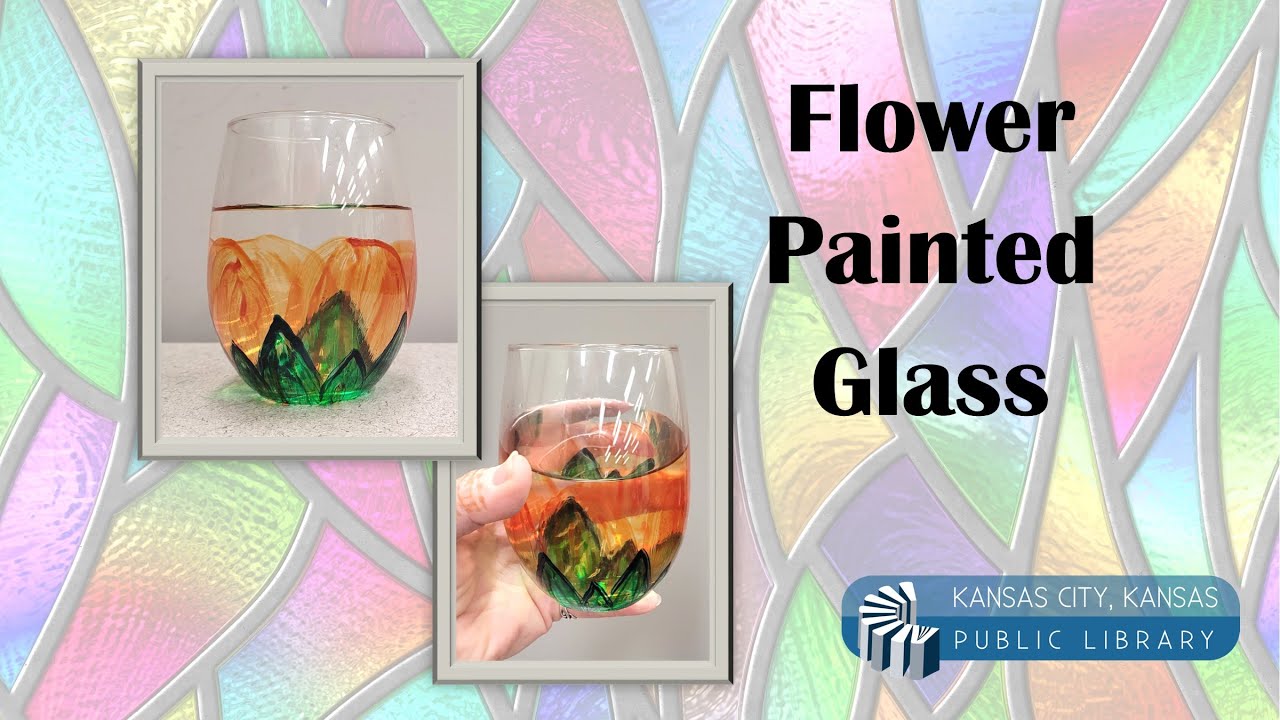 Take Home Craft: Flower Painted Glass Tutorial - YouTube