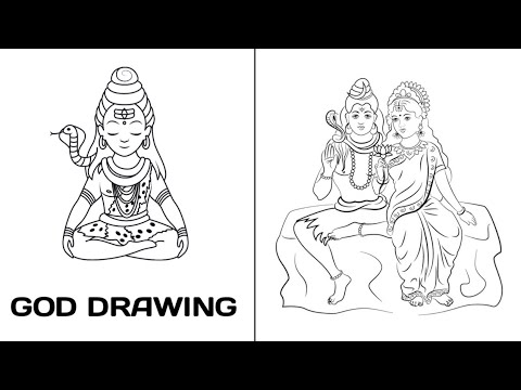Shiv Shankar Drawing Sketch Pencil 🔱 😱 | pencil drawing | god drawing ...