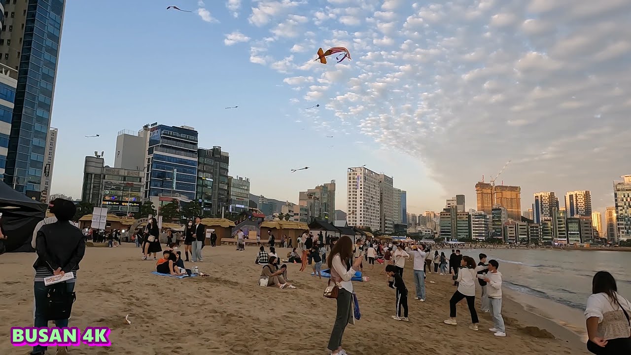 [4K] Gwangalli Fishing Villaga 광안리 어방축제 Gwangalli Beach Busan Korea La ...