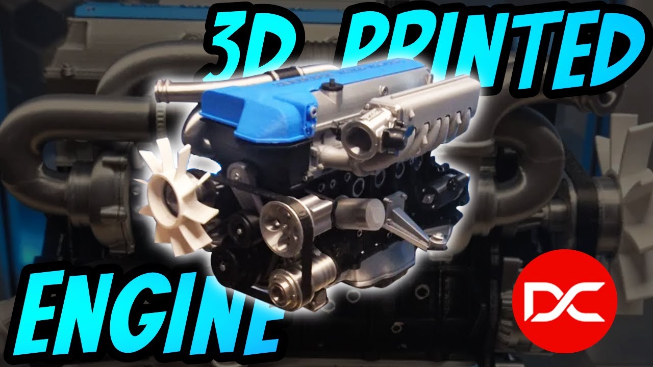 3D printed 2JZ engine model (Supra MK4) - YouTube