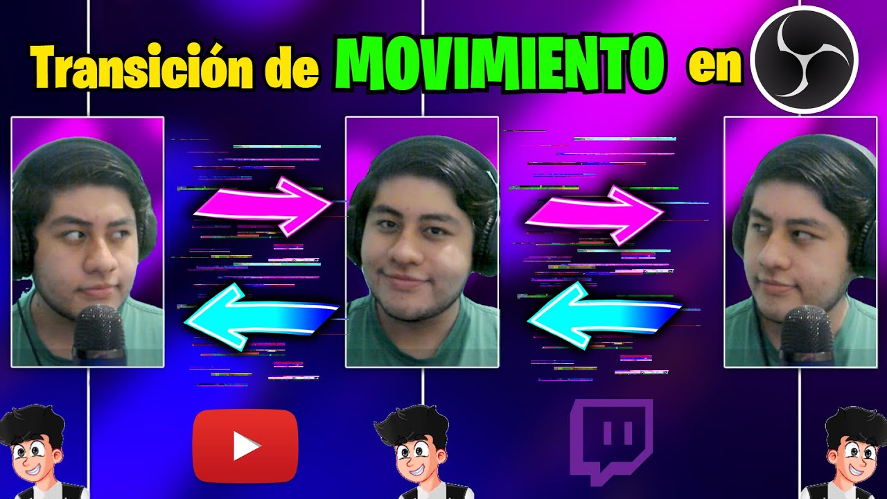 TRANSICIÓN DE MOVIMIENTO EN OBS - MOVE TRANSITION PLUGIN - YouTube