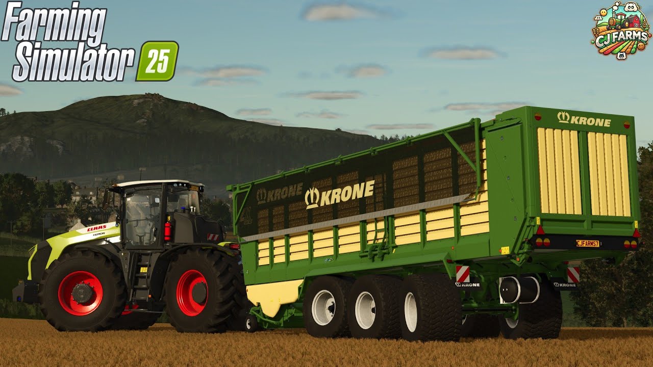 FS25! | Straw Harvest! | Kinlaid! | Day 10! | #fs25 | #cjfarms - YouTube