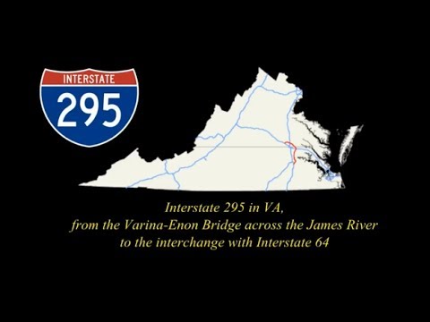 Interstate 295 in Virginia - from the Varina-Enon Bridge to the ...